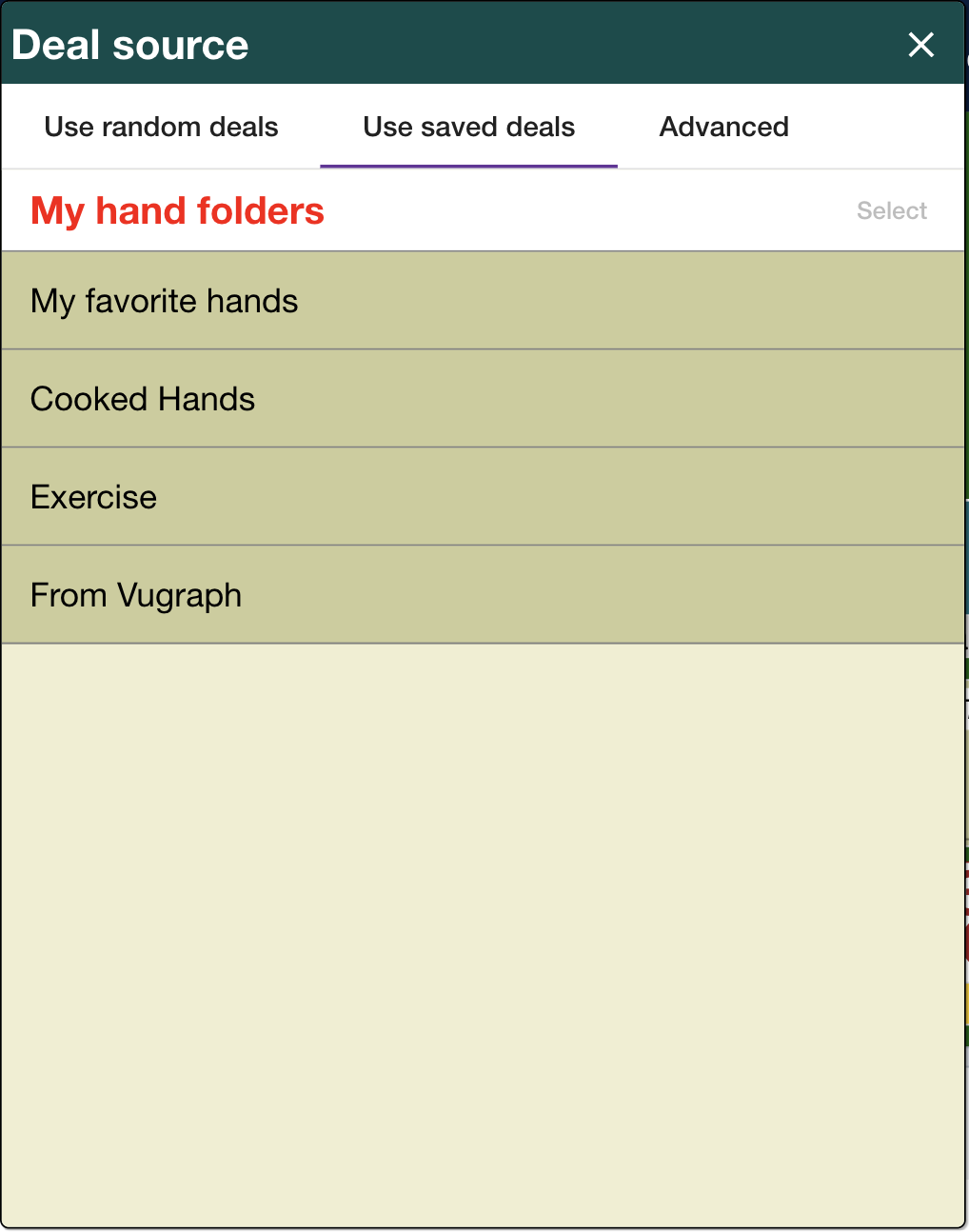 Practice Bidding Table